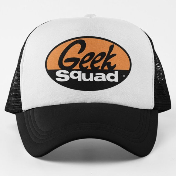 Accessories | New Geek Squad Retro Logo Foam Trucker Mesh Snapback Hat ...